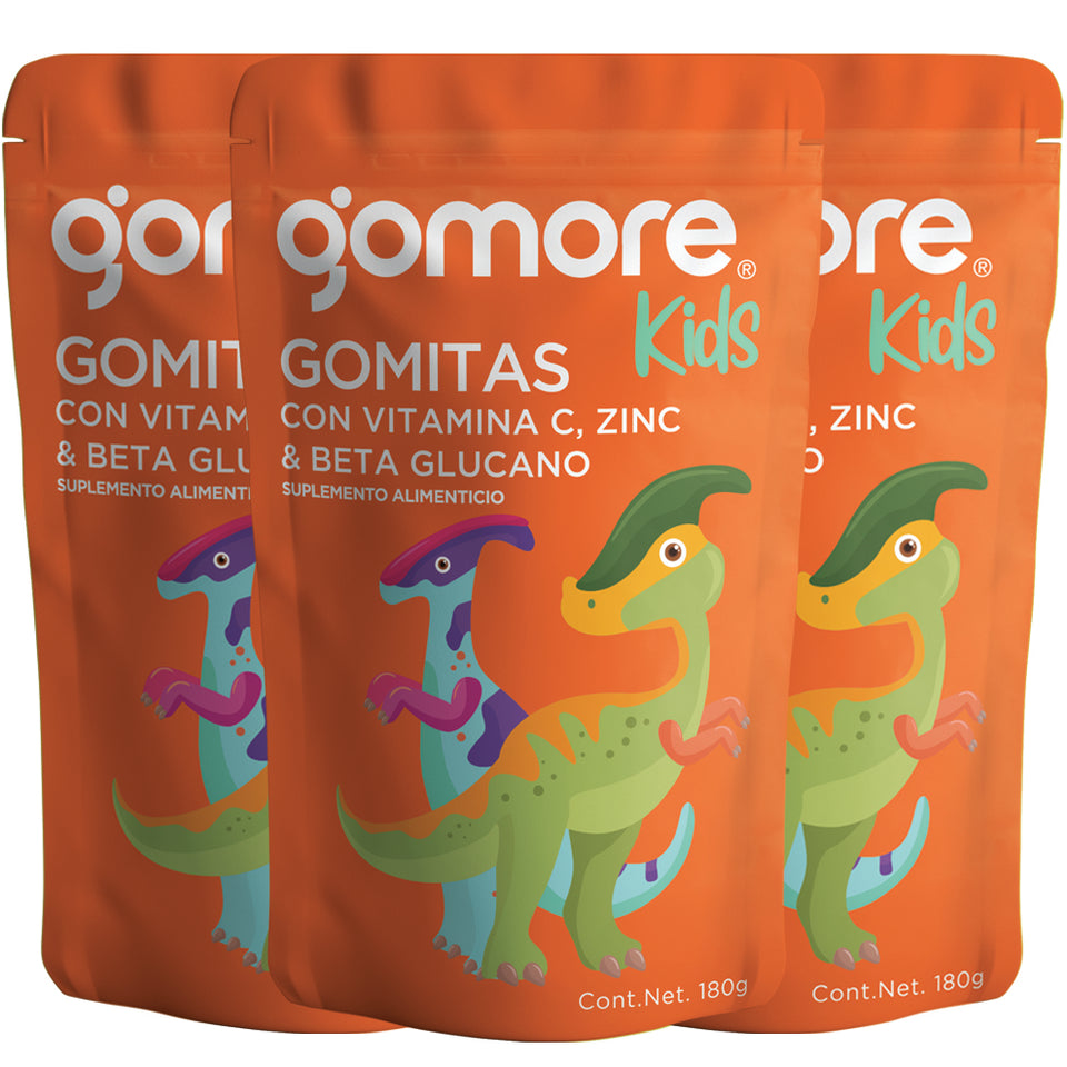 Gomitas Vitamina C, Zinc & Beta Glucano (Pack de 3 Bolsas) – www.gomore.com.mx